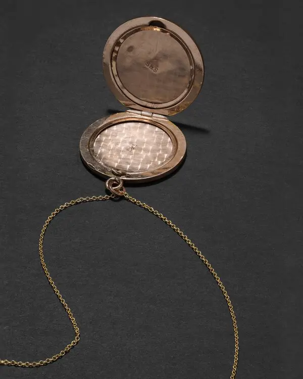 Alexis Bittar Antique Victorian 14k Filled Locket Necklace
