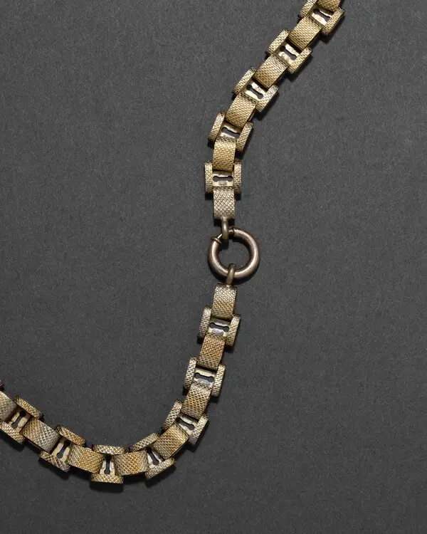 Alexis Bittar 1800s 14k Fill Venetian Box Chain Necklace