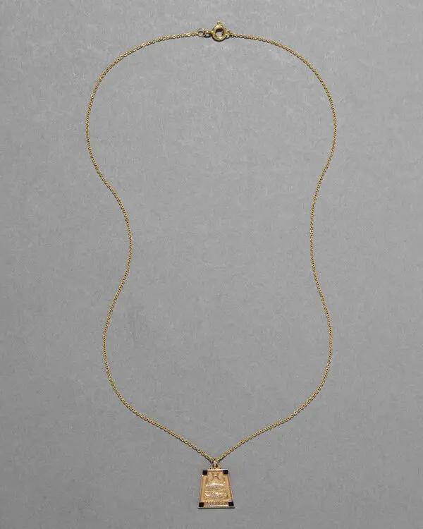 Alexis Bittar Antique 1920s Pisces Zodiac Charm Necklace - Gold