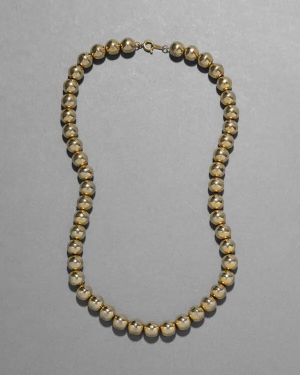Alexis Bittar Vintage 1950s Bead Necklace - Gold