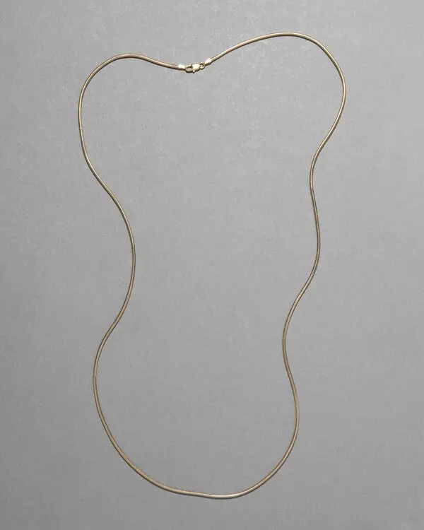 Alexis Bittar Vintage 1940s Italian 14k Snake Chain Necklace - Gold