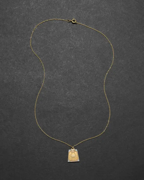 Alexis Bittar Antique 1920s Zodiac Charm Necklace - Gold