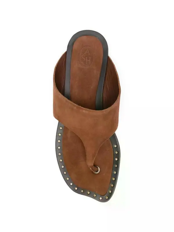 Ash Stud-embellished Thong Sandals - Brown