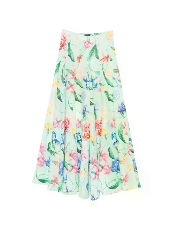 LAVI COUTURE Floral-print Palazzo Pants - Green