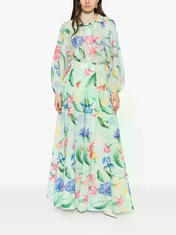 LAVI COUTURE Floral-print Palazzo Pants