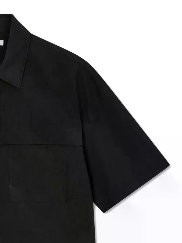 STUDIO TOMBOY Double-pocket Short-sleeve Shirt With Slub Texture