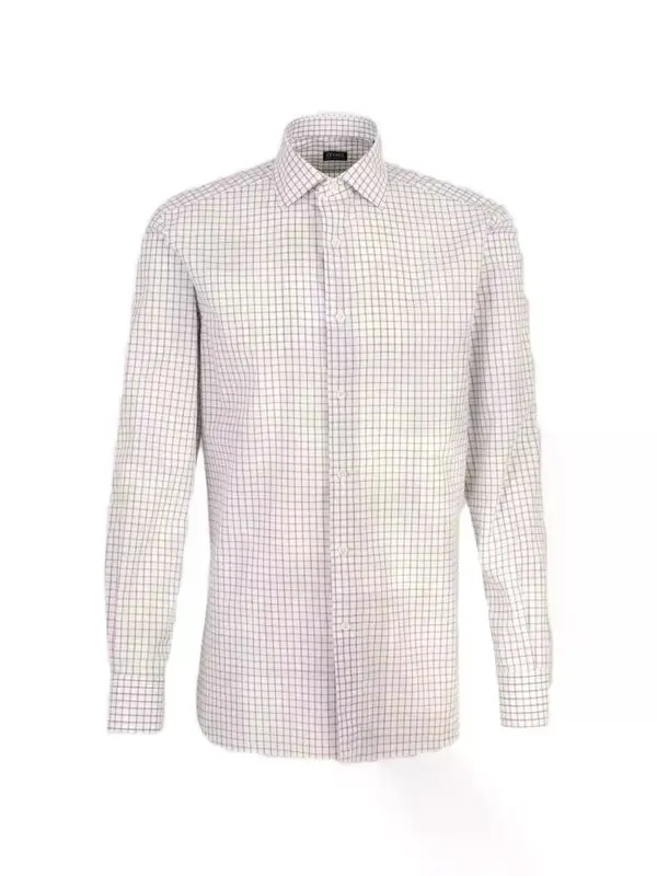 Zegna Check-pattern Long-sleeve Shirt