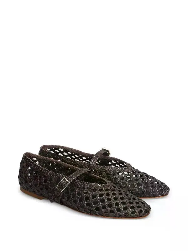 FABIO RUSCONI Francy Woven Leather Ballet Flats