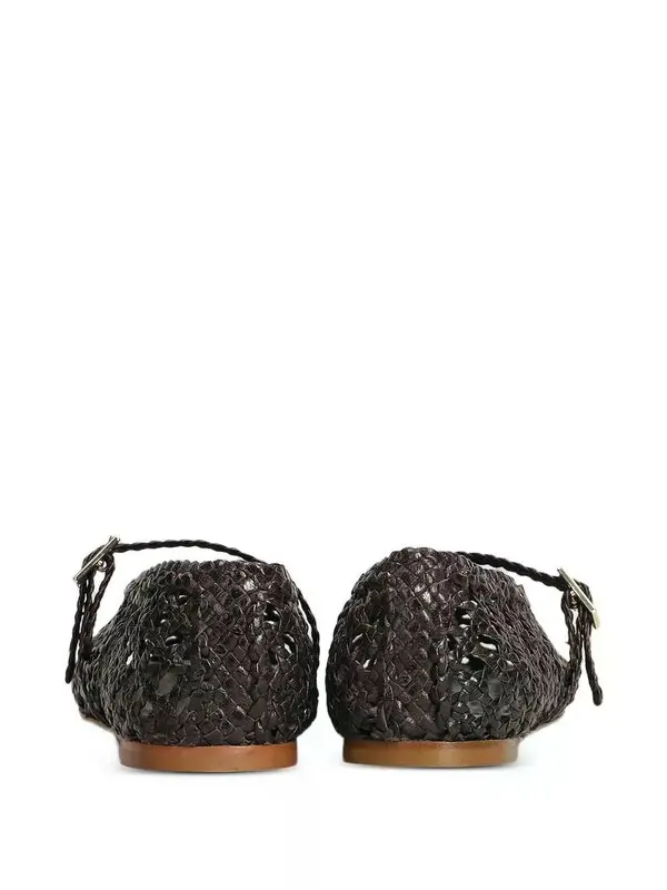 FABIO RUSCONI Francy Woven Leather Ballet Flats