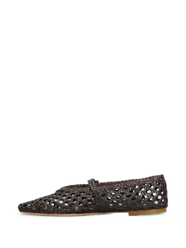 FABIO RUSCONI Francy Woven Leather Ballet Flats