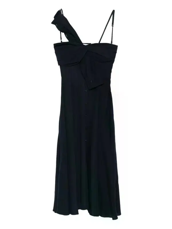 Viktor & Rolf Bow Draped Flared Midi Dress