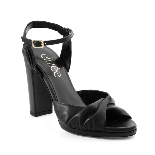 ELIZEE Simone Platform Sandal - Black