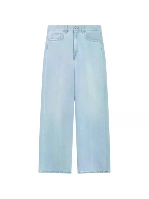 PT TORINO Kendal Pressed-crease Wide-leg Jeans