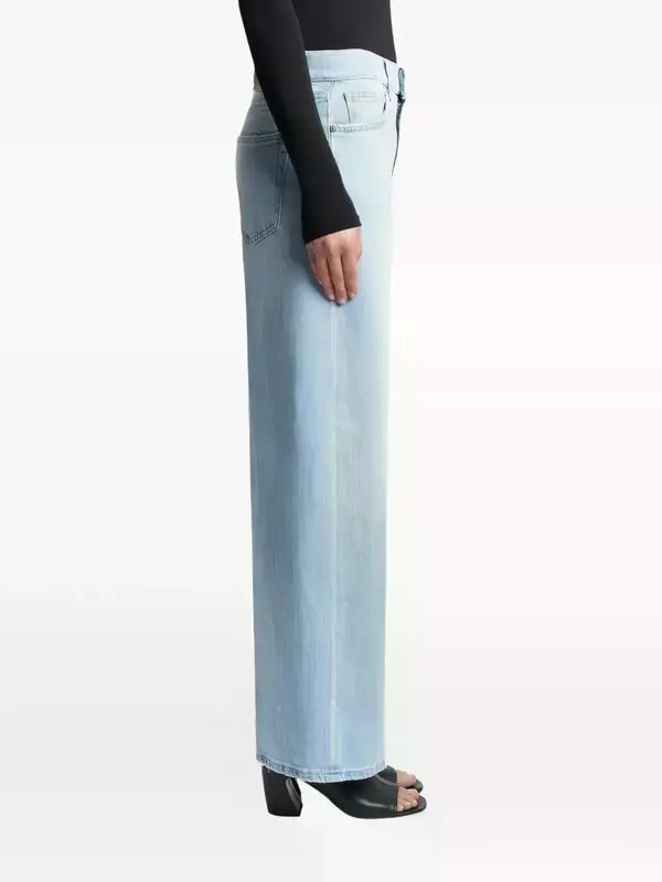 PT TORINO Kendal Pressed-crease Wide-leg Jeans