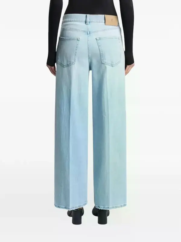 PT TORINO Kendal Pressed-crease Wide-leg Jeans