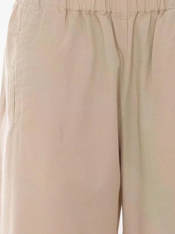 TRUE AVENUE Elasticated-waist Wide Leg Trousers - Neutrals