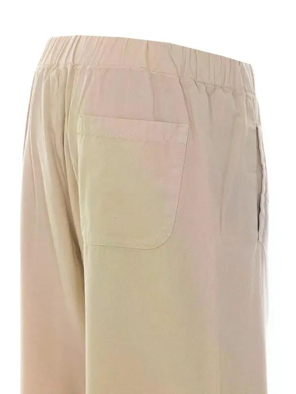 TRUE AVENUE Elasticated-waist Wide Leg Trousers - Neutrals