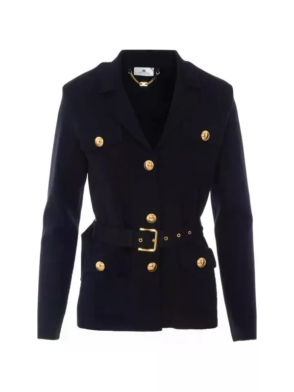 Elisabetta Franchi Belted Logo-button Jacket
