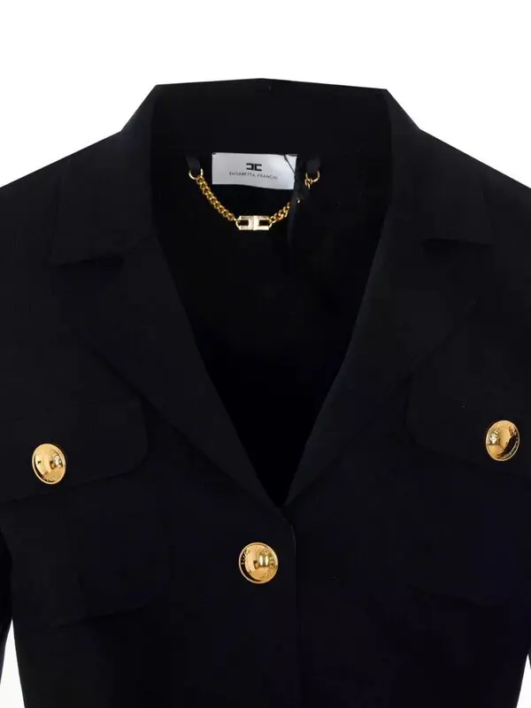 Elisabetta Franchi Belted Logo-button Jacket