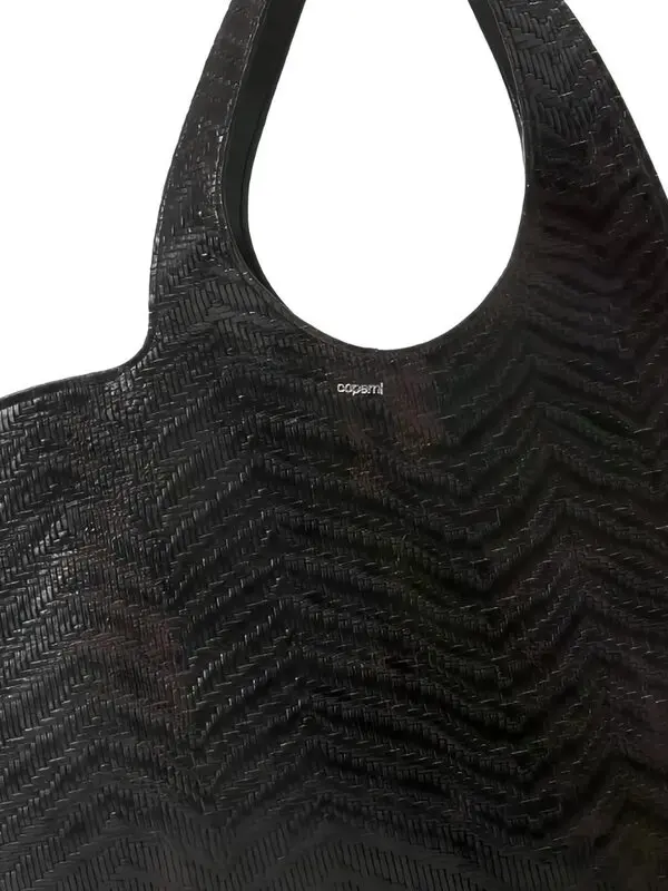 Coperni Heart Woven Tote - Brown