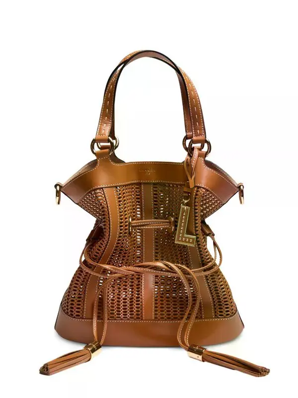 LANCEL Premier Flirt Perforated Bucket Bag - Brown