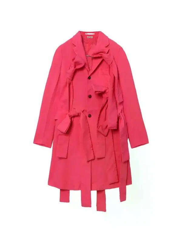Comme Des Garçons Bow-detailed Long Sleeve Coat