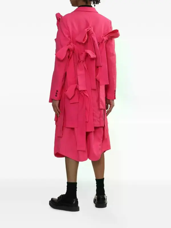 Comme Des Garçons Bow-detailed Long Sleeve Coat
