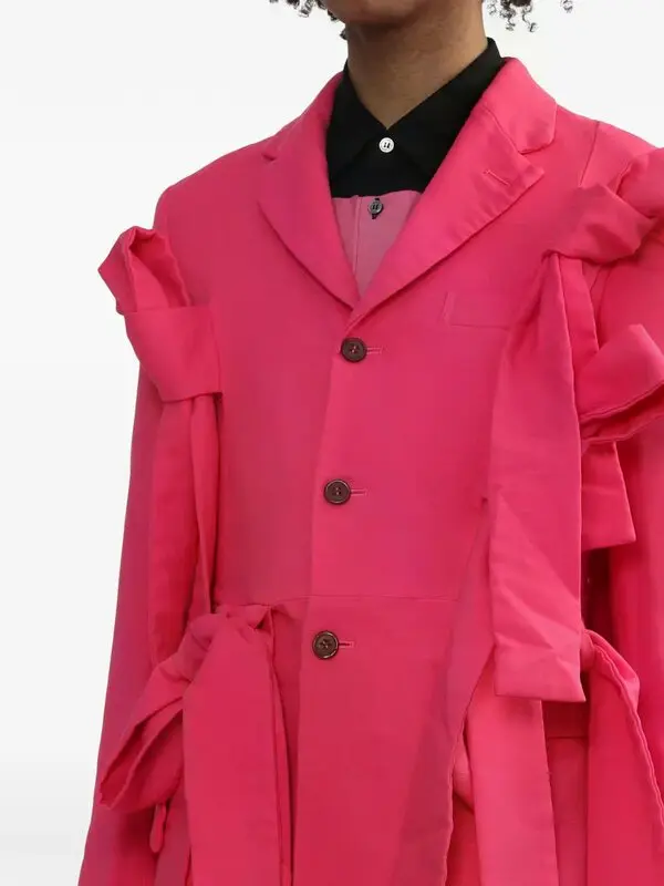 Comme Des Garçons Bow-detailed Long Sleeve Coat
