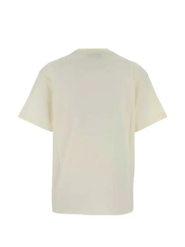 Gucci Logo Embroidered Cotton T-shirt - Neutrals