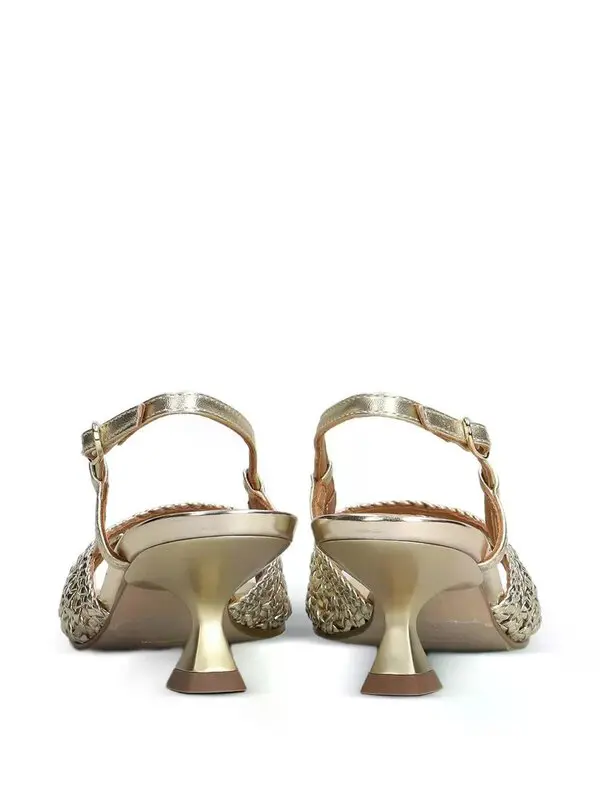PEDRO MIRALLES Woven Slingback Heeled Sandals