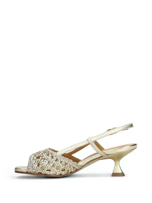 PEDRO MIRALLES Woven Slingback Heeled Sandals