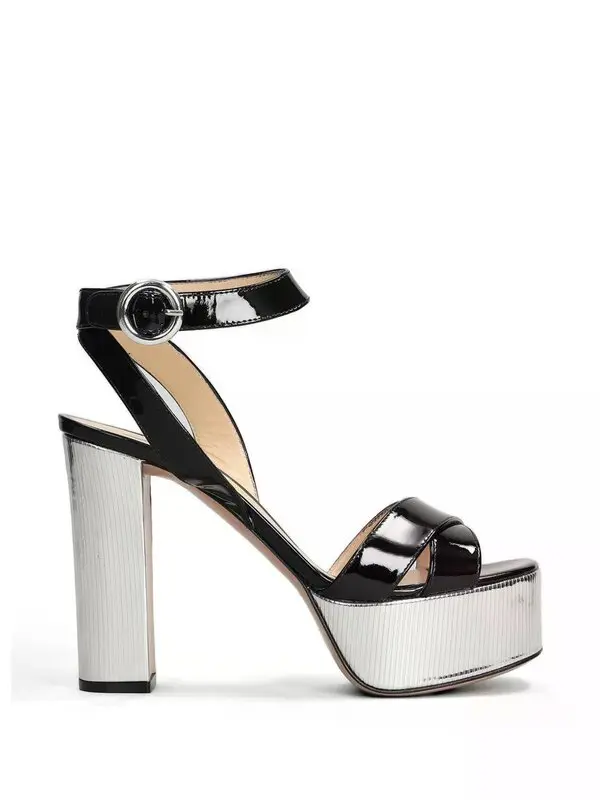 Roberto Festa Kami Platform Leather Sandals - Black