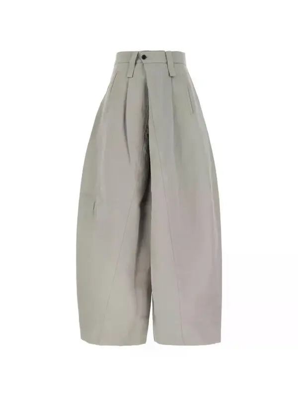 NICCOLO PASQUALETTI Pleated Wide-leg Trousers - Grey