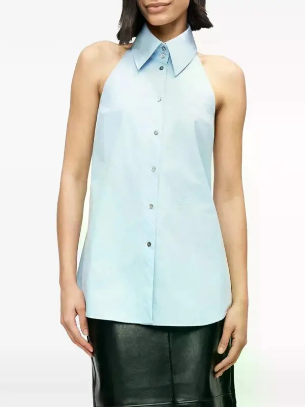 Karl Lagerfeld Halter-neck Poplin Blouse