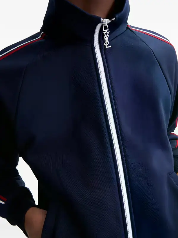 Saint Laurent Side-stripe Zip Sweatshirt