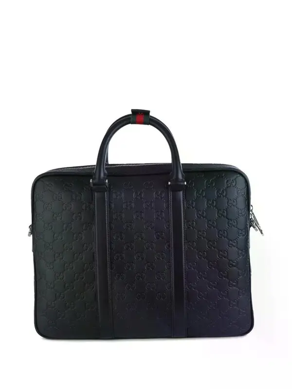 Gucci Gg Embossed Handle Briefcase