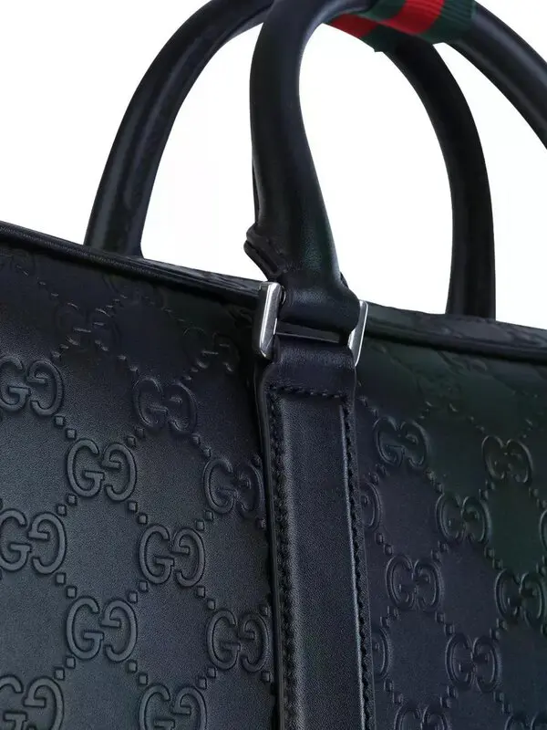Gucci Gg Embossed Handle Briefcase