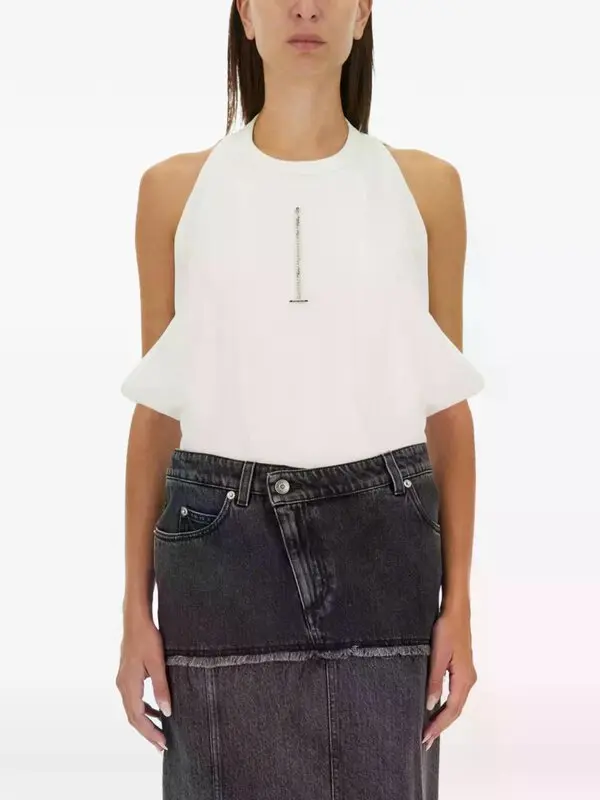 Alexander McQueen T-bar Ribbed Tank Top
