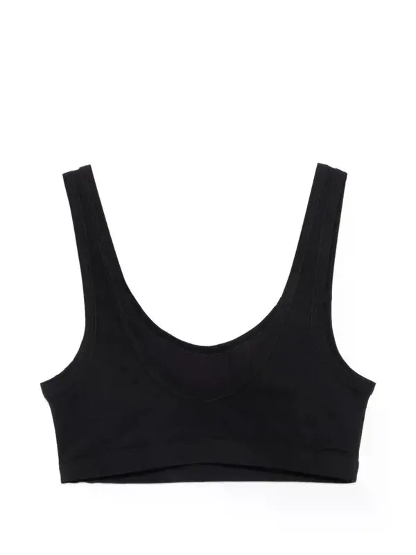 JIL SANDER Logo-print Bikini Top - Black