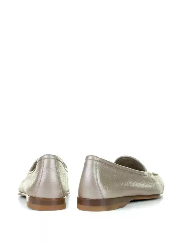 Santoni Tassel-detail Metallic Leather Loafers