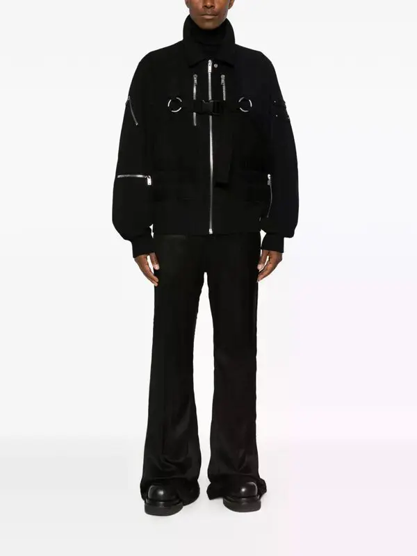 Rick Owens Harness Embellishment Zip-up Jacket