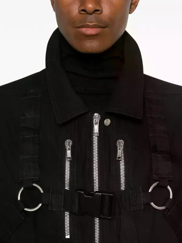 Rick Owens Harness Embellishment Zip-up Jacket