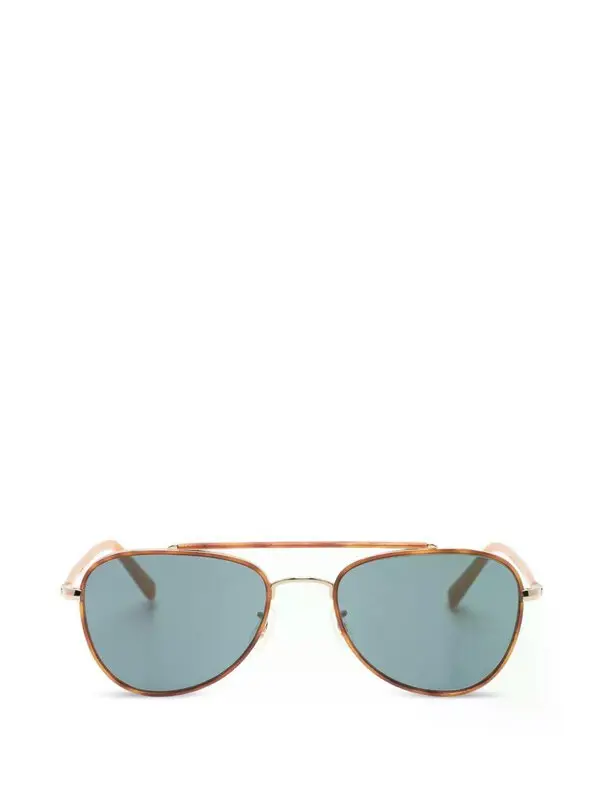Oliver Spencer Sacoye Pilot-frame Sunglasses - Brown