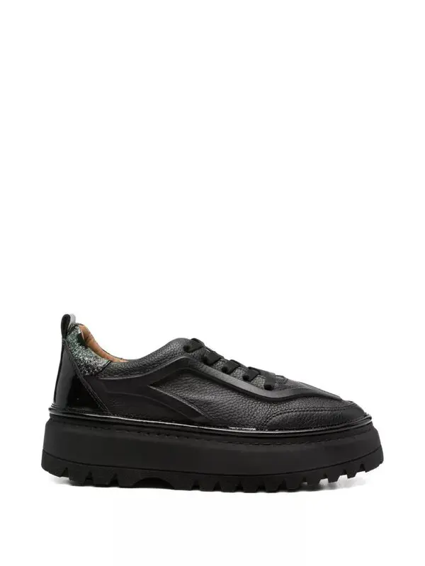 SERGIO MORETTI FIRENZE Pebbled Platform Sneakers