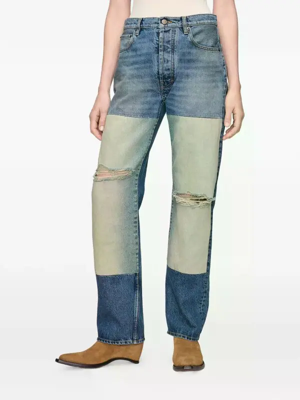 MAISON MARGIELA Distressed Patchwork Denim Jeans