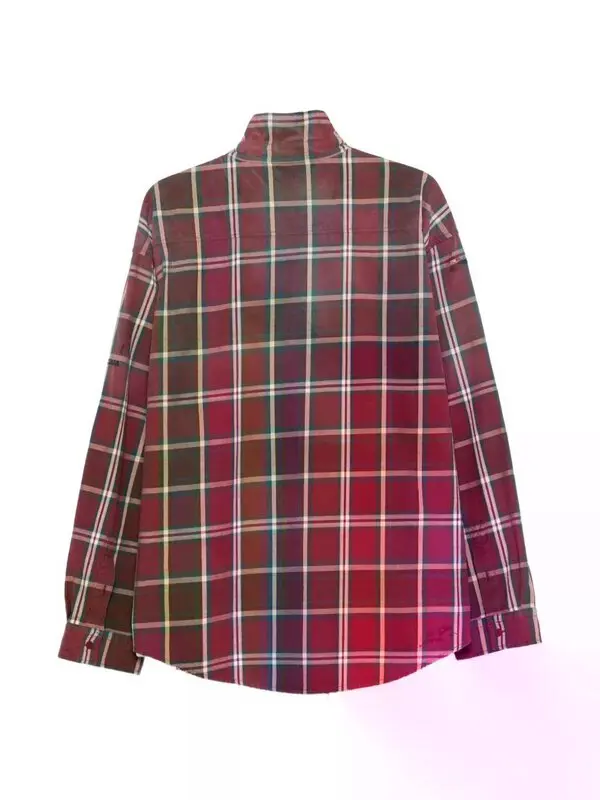 Balenciaga Zip-up Tartan Shirt