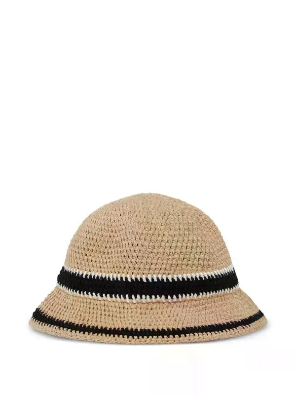 Karl Lagerfeld Signature Crochet Bucket Hat