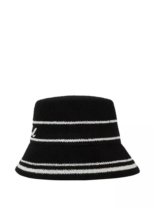 Karl Lagerfeld Signature Knit Bucket Hat