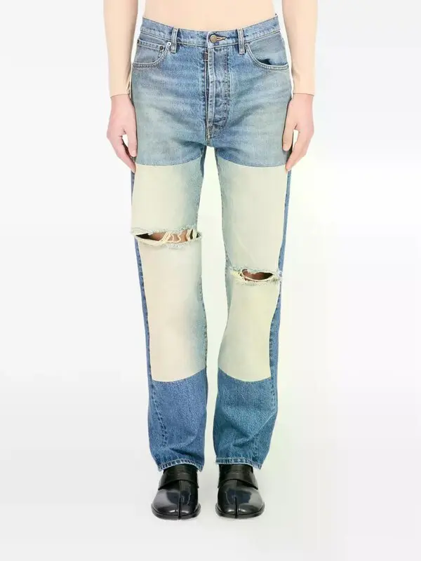 MAISON MARGIELA Ripped Patchwork Jeans