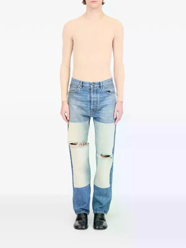 MAISON MARGIELA Ripped Patchwork Jeans